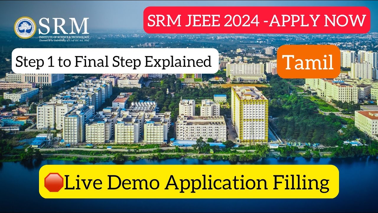 🛑Live Demo|SRM University Engineering Entrance|SRMJEEE-2024|How to Apply|All Steps Explained|Dinesh
