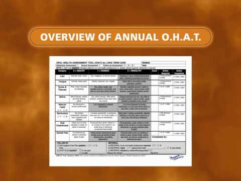 Annual oral health assessments: Oral health assessment tool (OHAT) - Overview
