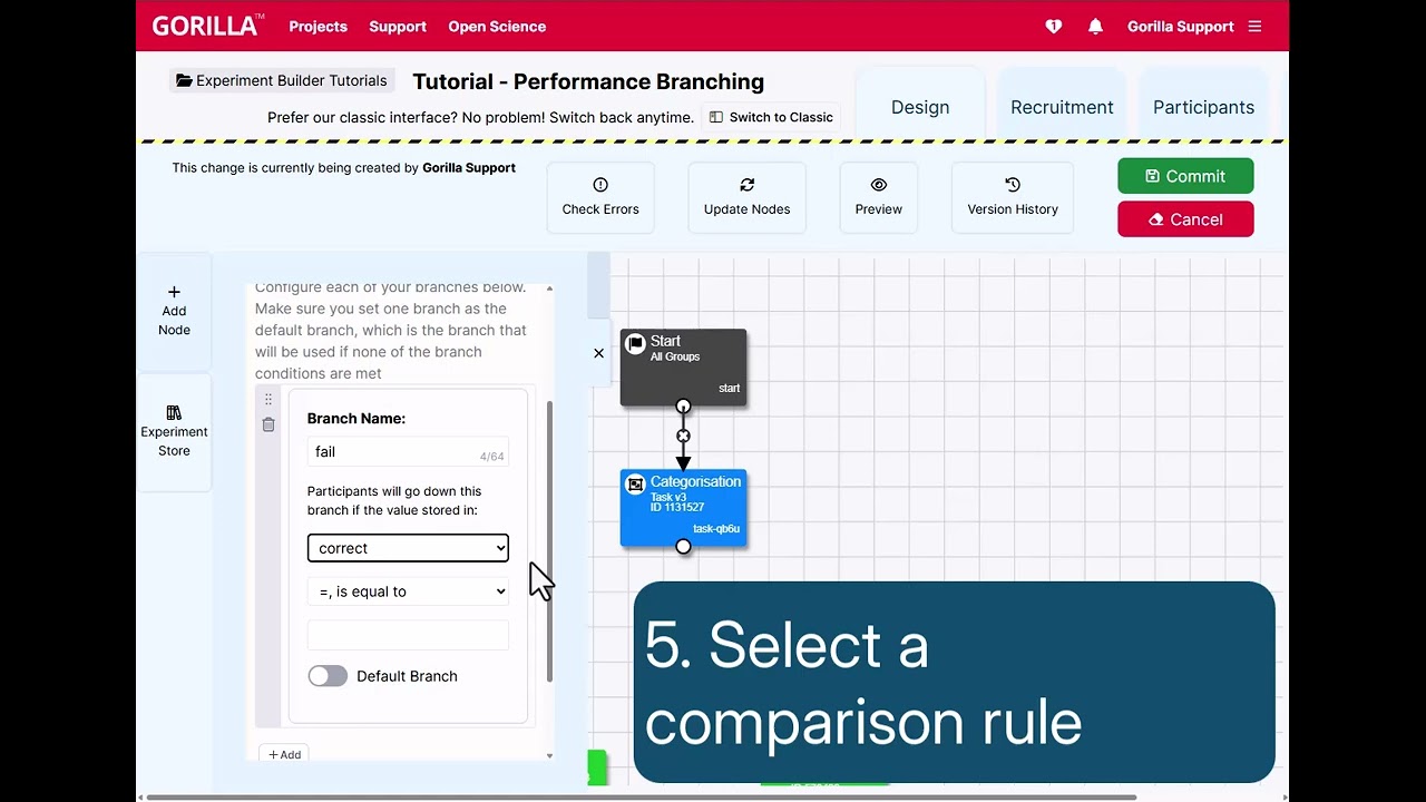 Gorilla.sc - Tutorial: Performance Branching