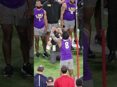 LSU WR Malik Nabers has a 42 inch vertical! #lsu #gridiron #maliknabers