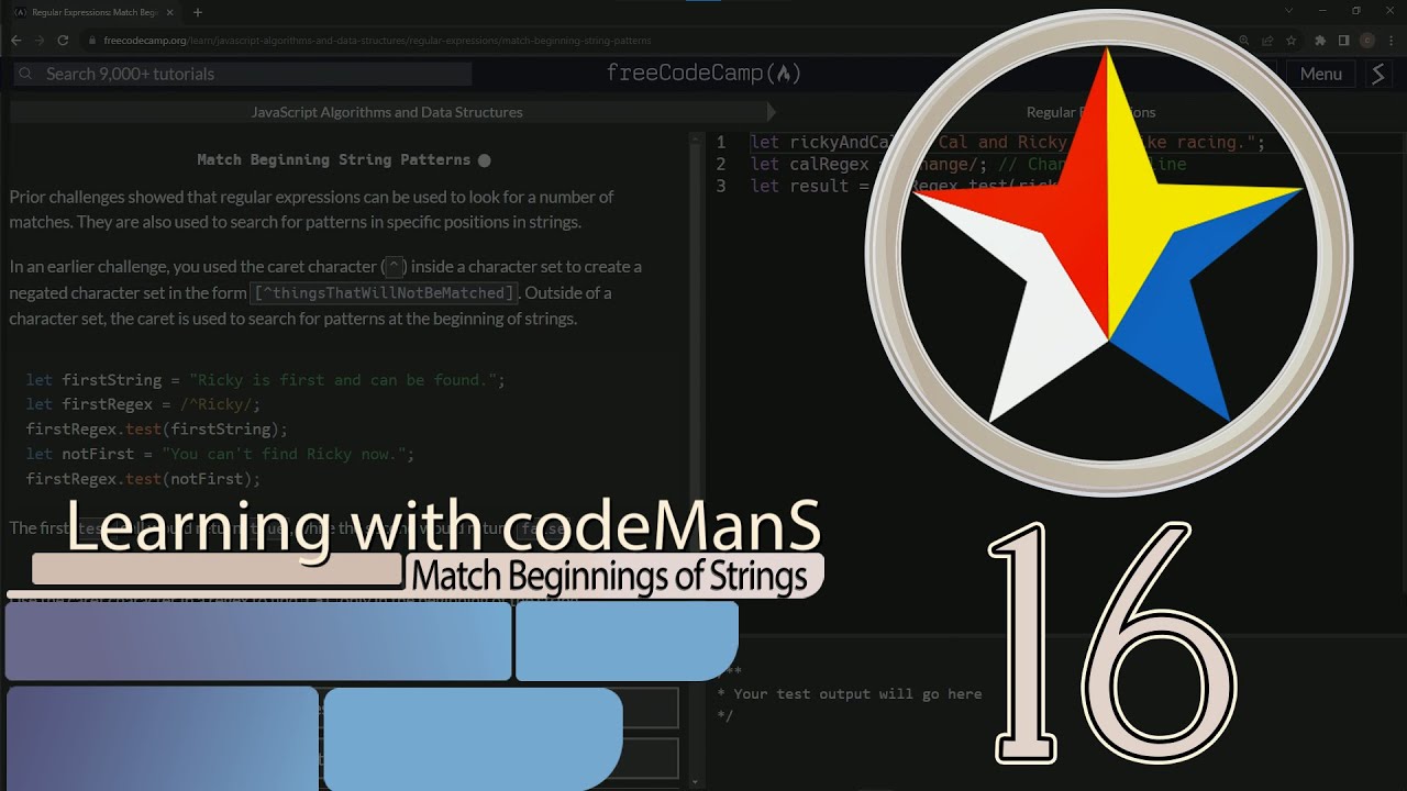 JavaScript Regular Expressions: Match Beginning String Patterns | FreeCodeCamp