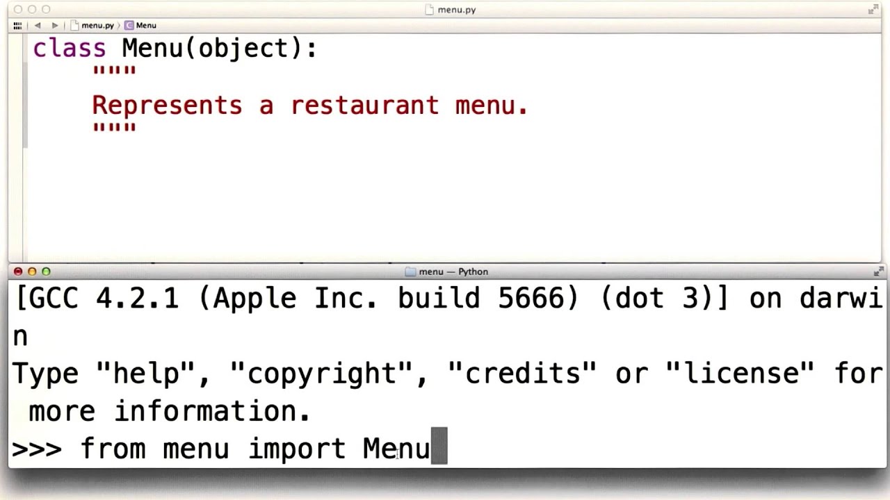 Menu Class - Intro to Computer Science