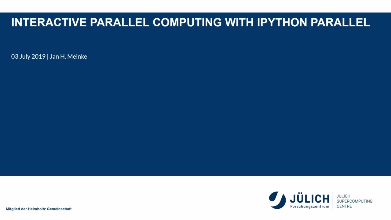 High-Performance Computing with Python: Interactive parallel computing with IPython Parallel