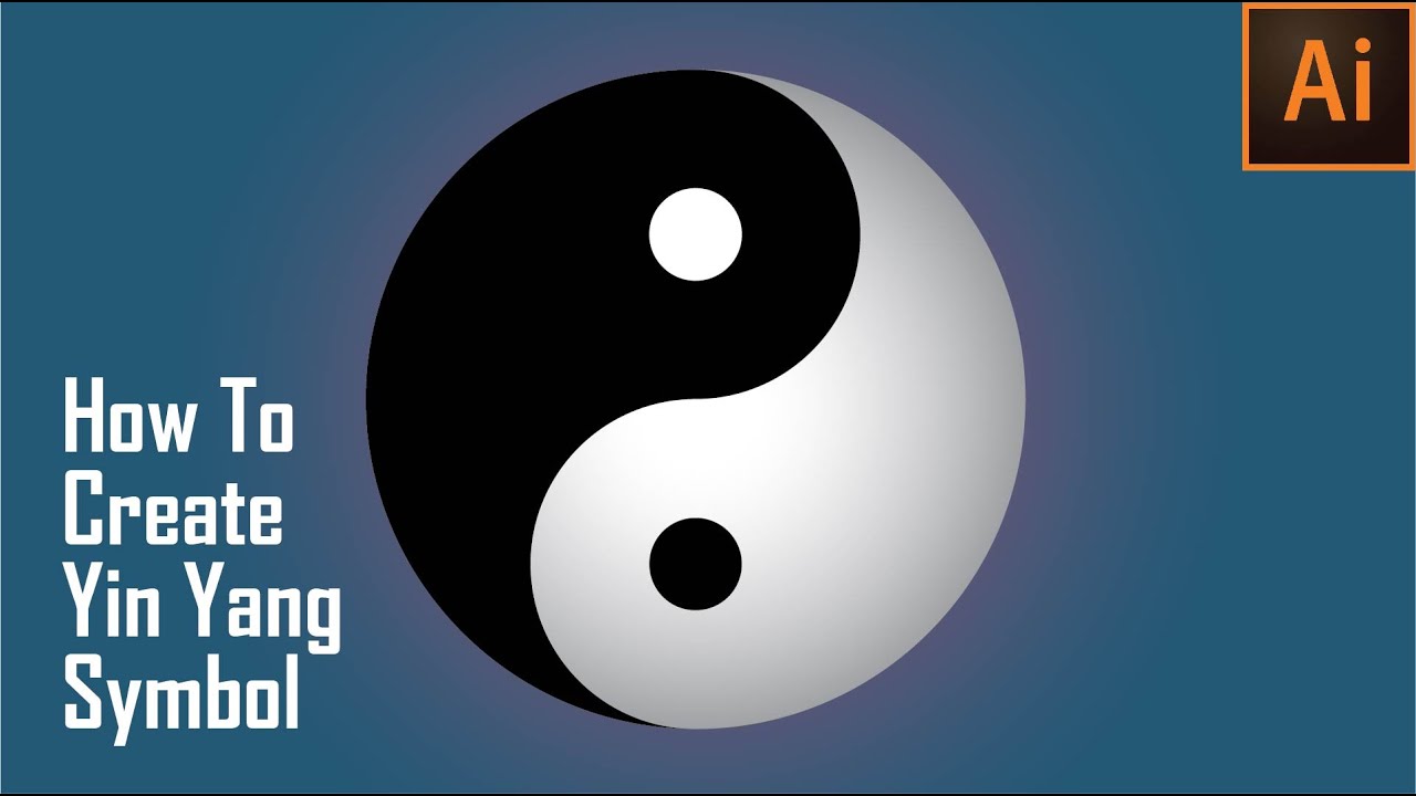 How To Create Yin Yang Symbol In Illustrator | Geometric Shape Design | Easy Illustrator Tutorial
