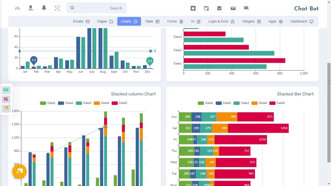 Chat bot Bootstrap 5 Admin Templates with RTL Light Theme