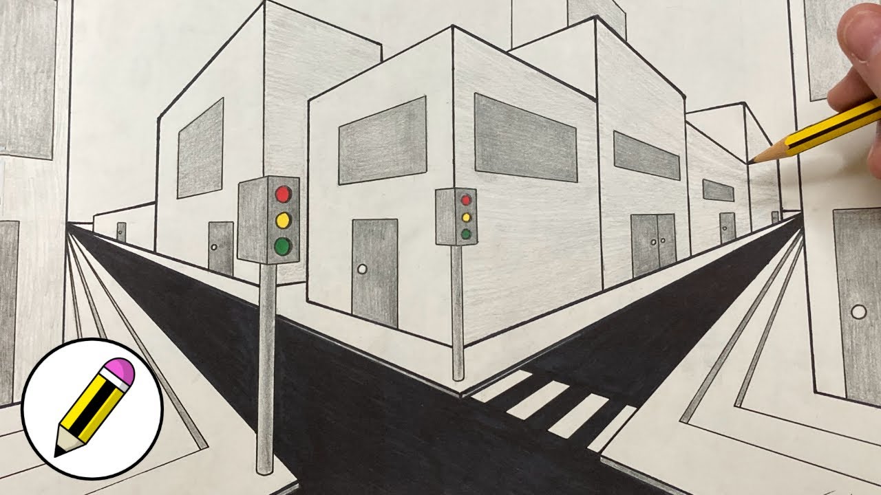 How to Draw 2-POINT PERSPECTIVE EASY Step by Step City view | Cartoon Club