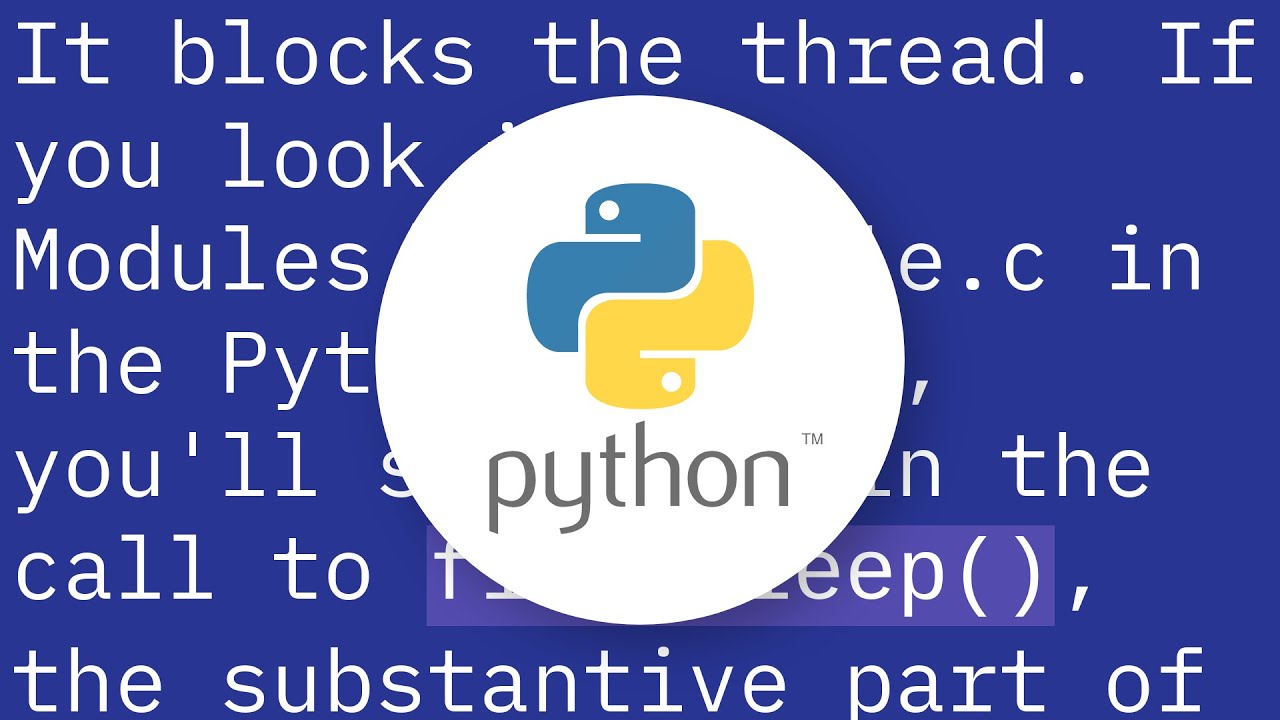 time.sleep -- sleeps thread or process?