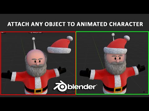 How to Add Objects to a Rigged & Animated Character in Blender