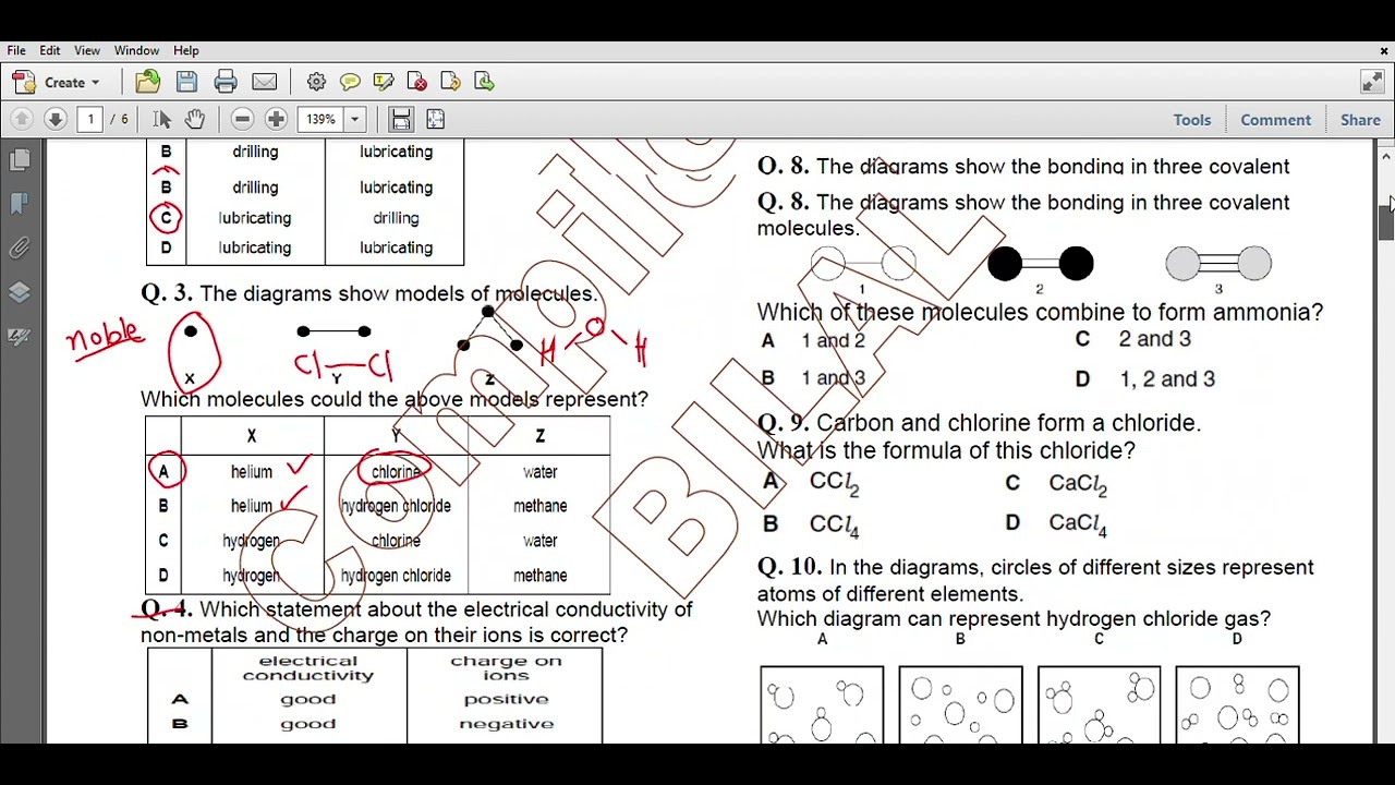 Chemical Bonding worksheet Page 1