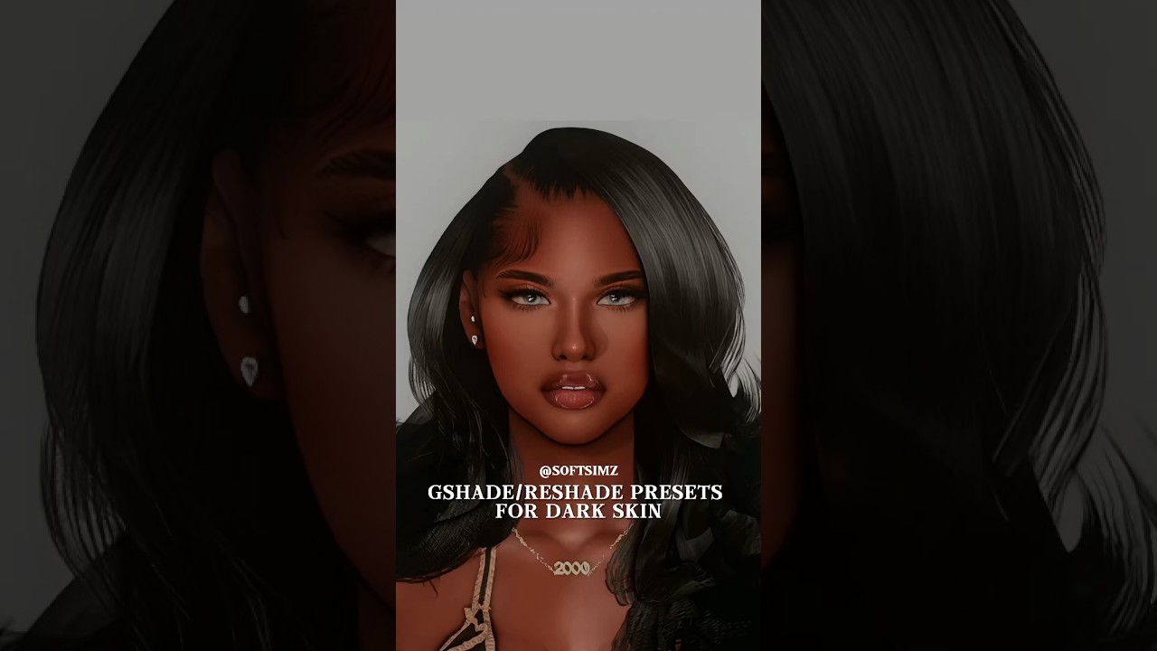Gshade / Reshade Presets For Darker Skins #thesims4 #sims4 #sims4mods #shorts #shortsviral