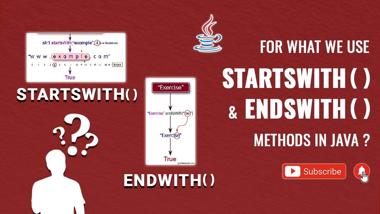 For what we use startsWith() and endsWith() methods in Java with Example