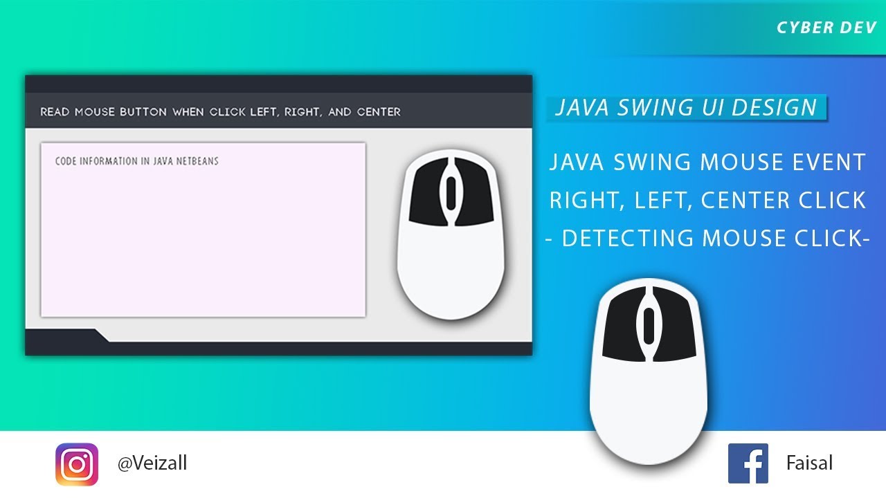 Detecting Mouse Button Java Swing Mouse Event Right, Left, and Center Click