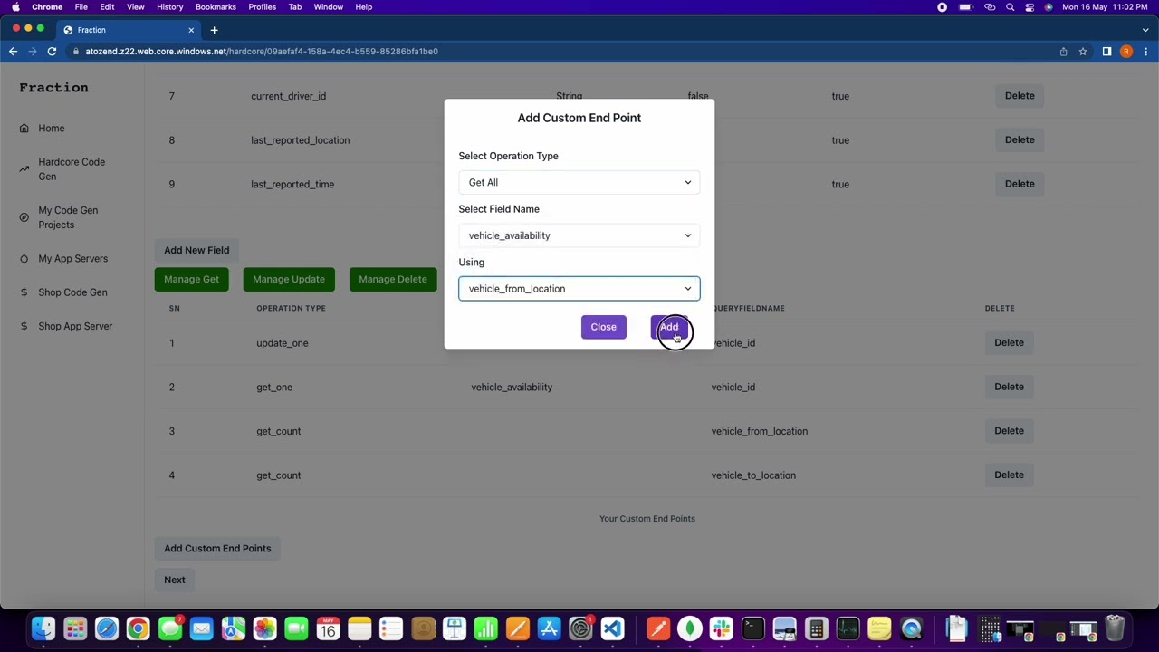 Generate Vehicle Fleet Management REST API Code