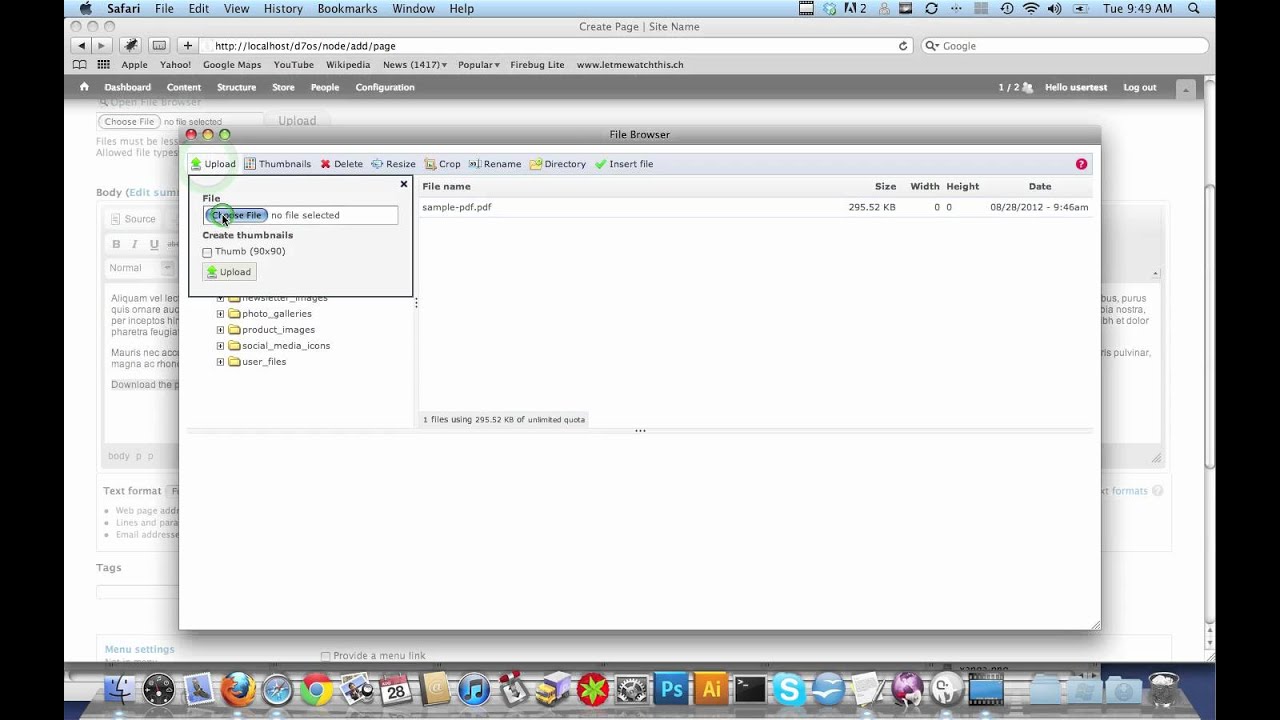 D7: Inserting Documents (PDF/Word) into Content