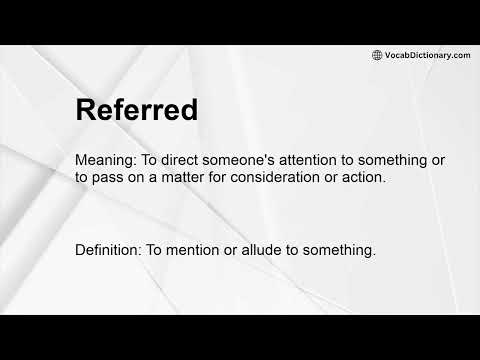 Referred Meaning