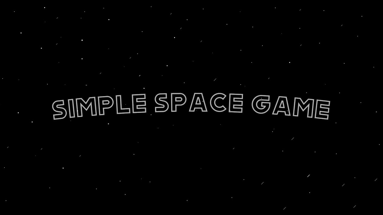 Simple space game gameplay