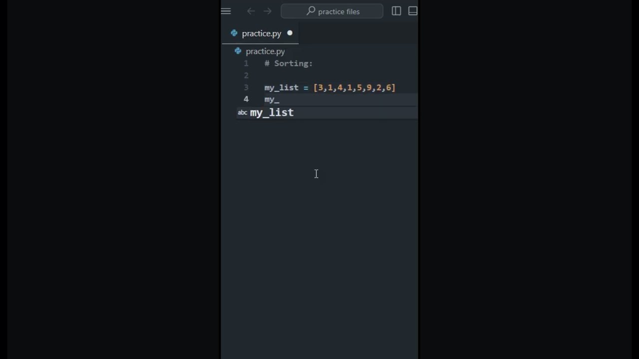 Sorting | #python #pythonprogramming#coding#learnpython #pythonforbeginners