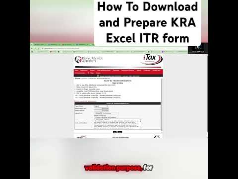 How to Download and Prepare Your KRA Excel ITR form #Taxfilling