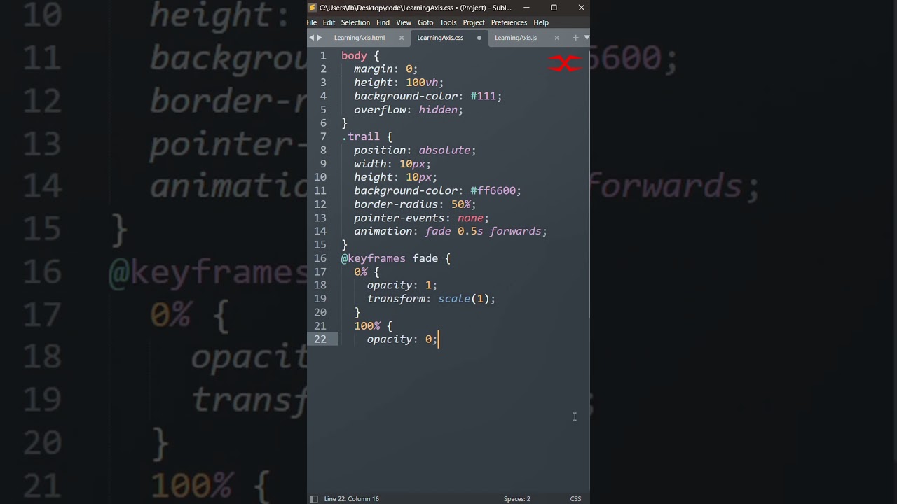 Mouse Trail Effect | HTML CSS JavaScript