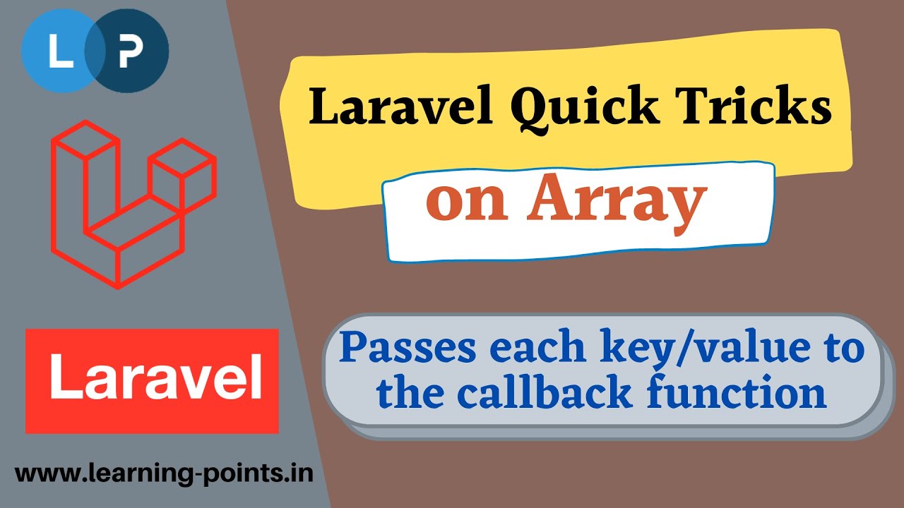 Arr::map() - Passes each key value to the callback | Array functions | Laravel Tutorial