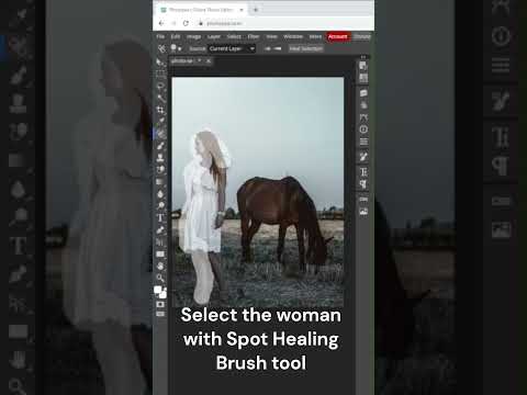 Photopea remove object from photo free | Photopea tutorial
