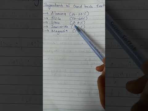 Ingredients of Good brick. civil engineering # Assistant Engineer #overseer # Exam