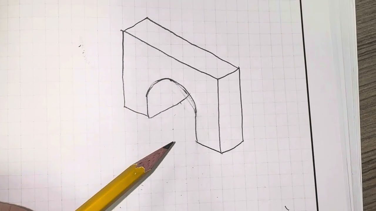 Isometric Archway on Graph Paper