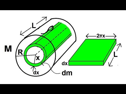 Physics 12 Moment of Inertia (4 of 6) Derivation of Moment of Inertia of a Solid Cylinder