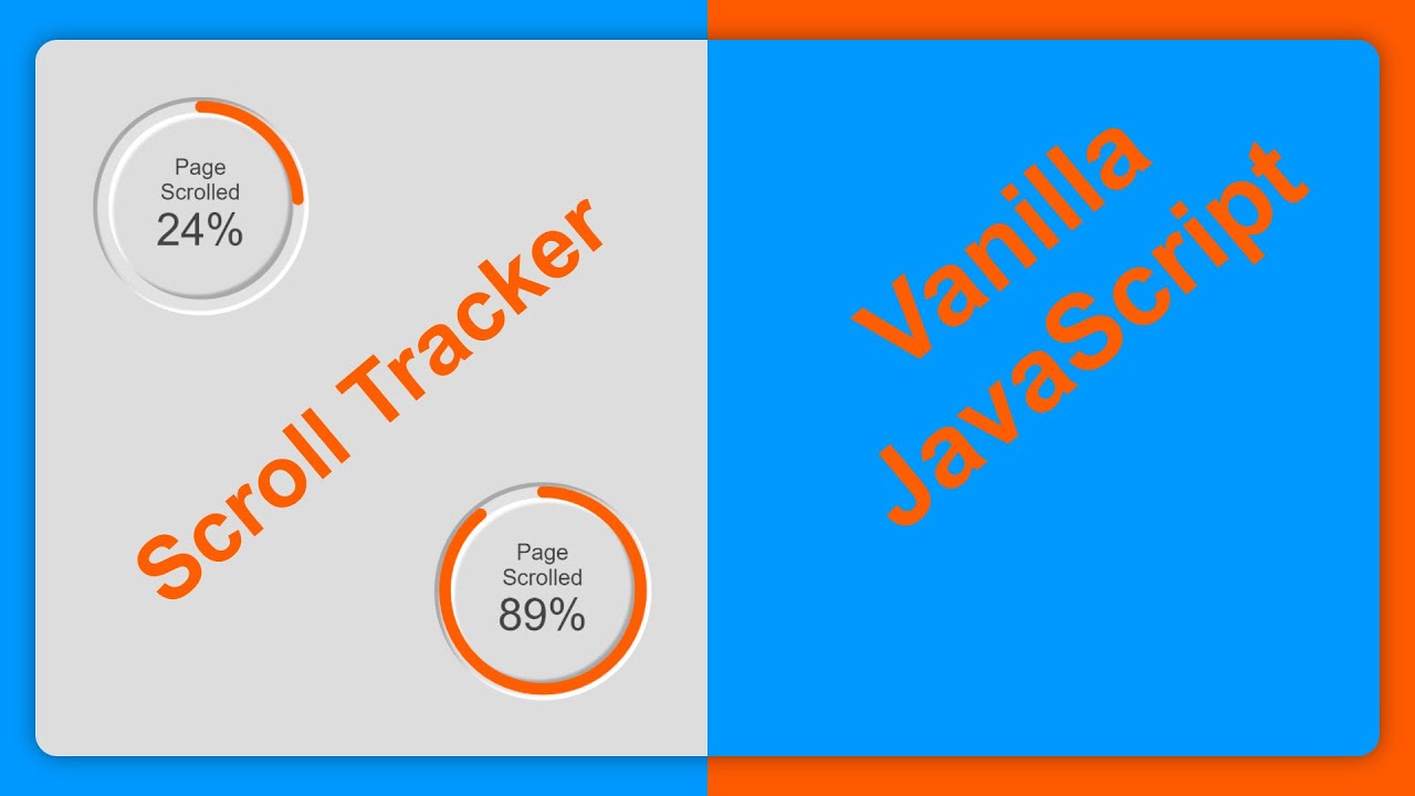 How to make scroll tracker in JS | circular Scroll tracker | page scrolled viewer in HTML