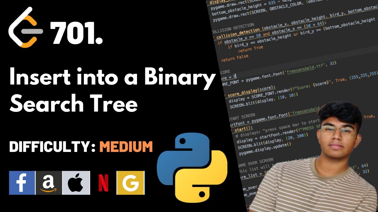 Insert into a Binary Search Tree | Leet code 701 | Theory explained + Python code