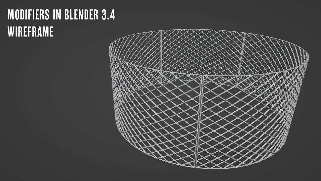 Modifiers in Blender: Wireframe