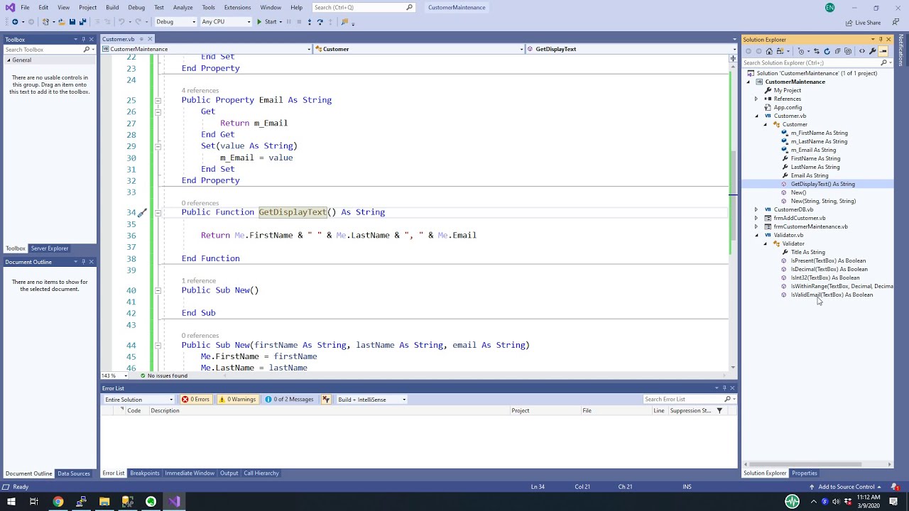 Murach's Visual Basic 2015 Exercise 11-1
