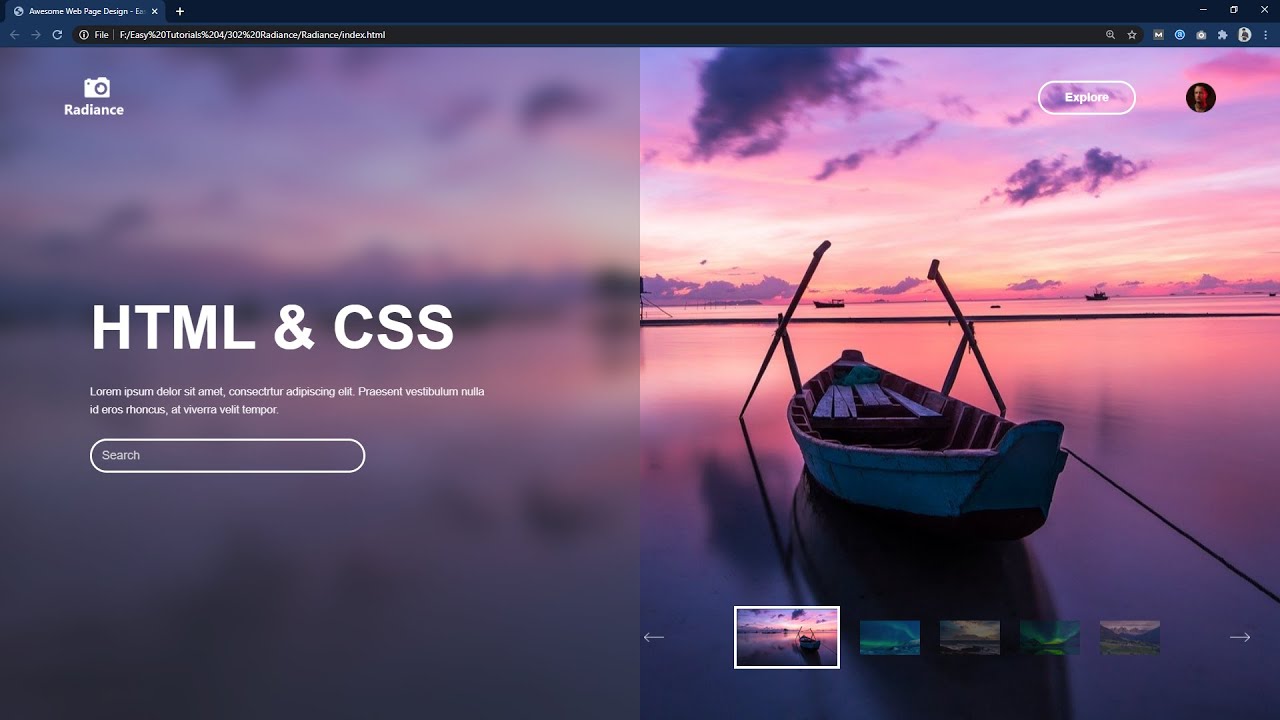 How To Make A Website With Dynamic Images Using HTML CSS & JavaScript