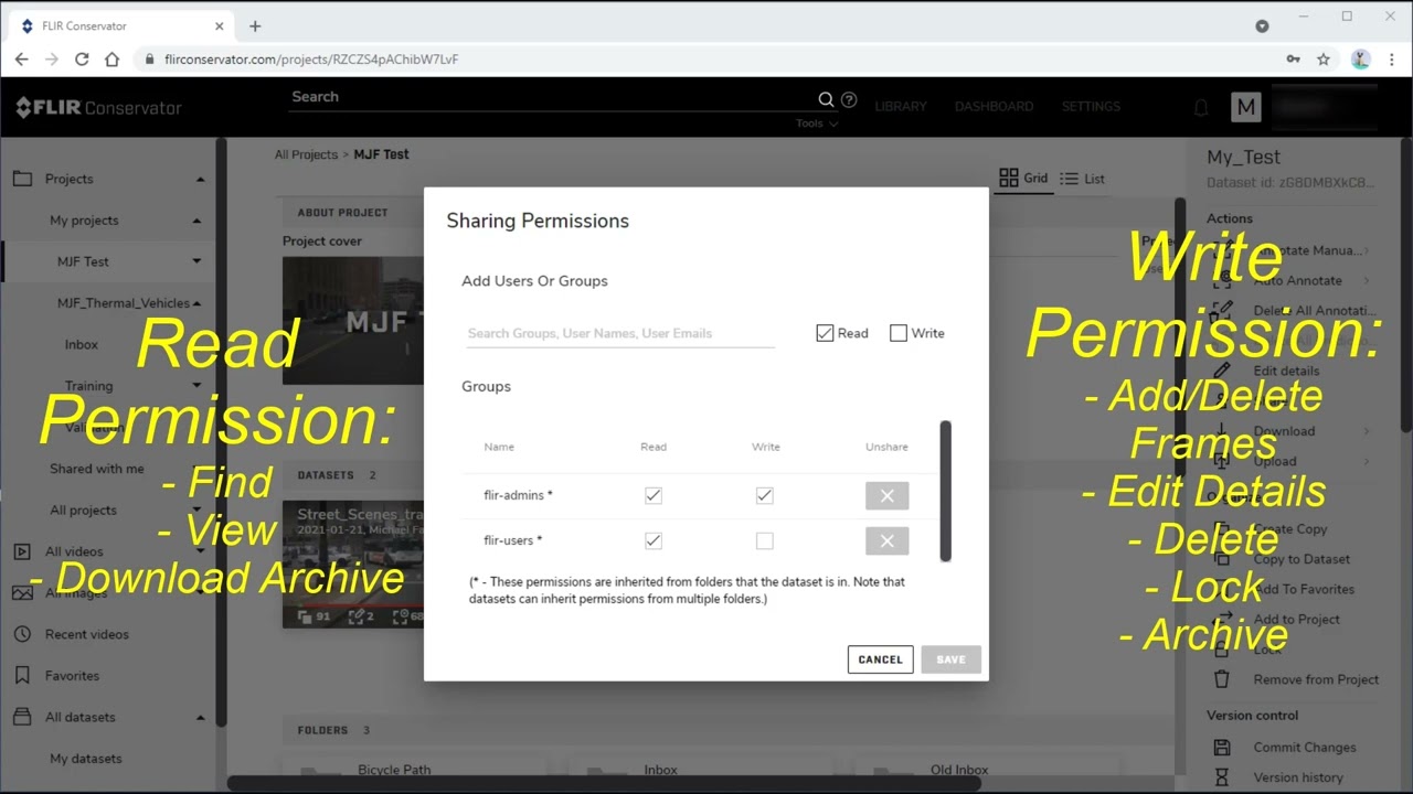 How to Setup a Dataset |  CONSERVATOR Cloud-Based Dataset Development Software