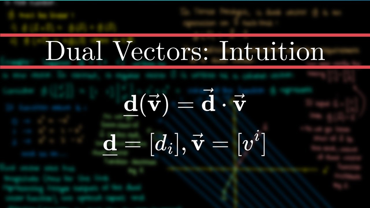 Introducing Dual Vectors: Intuition and Definition