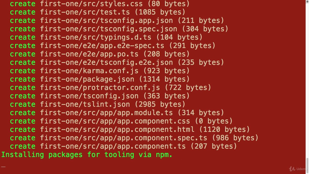 003 Creating Your First Angular App using the Angular Cli