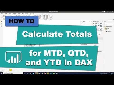 MTD QTD YTD in Power BI
