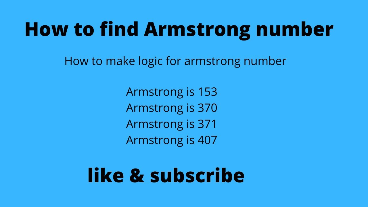 How to find armstrong number | armstrong number | amrstrong number in js