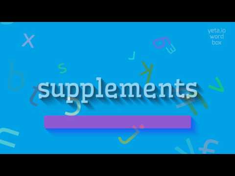 HOW TO PRONOUNCE SUPPLEMENTS? #supplements