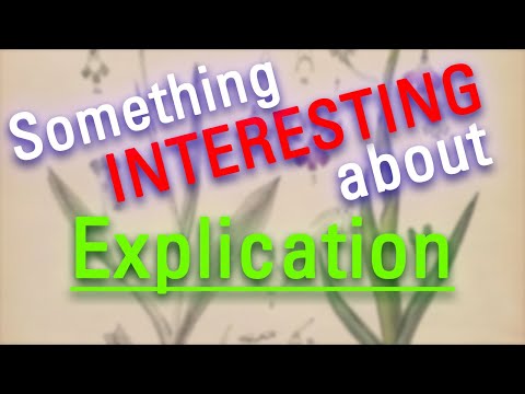 What is Explication? | How to Say Explication in English? | How Does Explication Look?