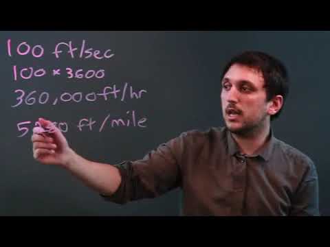 How to Convert FT/SEC to MPH