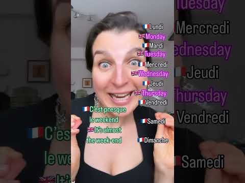 7 days of the week in 🇫🇷🇬🇧 #french #learnfrench #english #learnenglish #frenchlanguage