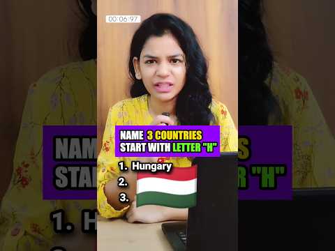 Name 3 Countries Starting with Letter 'H' #shorts #countryquiz #quizgames #guessinggame #quiz #yt .