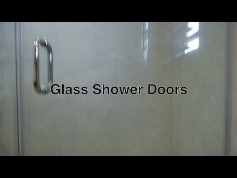 Glass Shower Doors in Frameless Walk In Custom Enclosure w/o Need For Shower Curtains / Rod Kits
