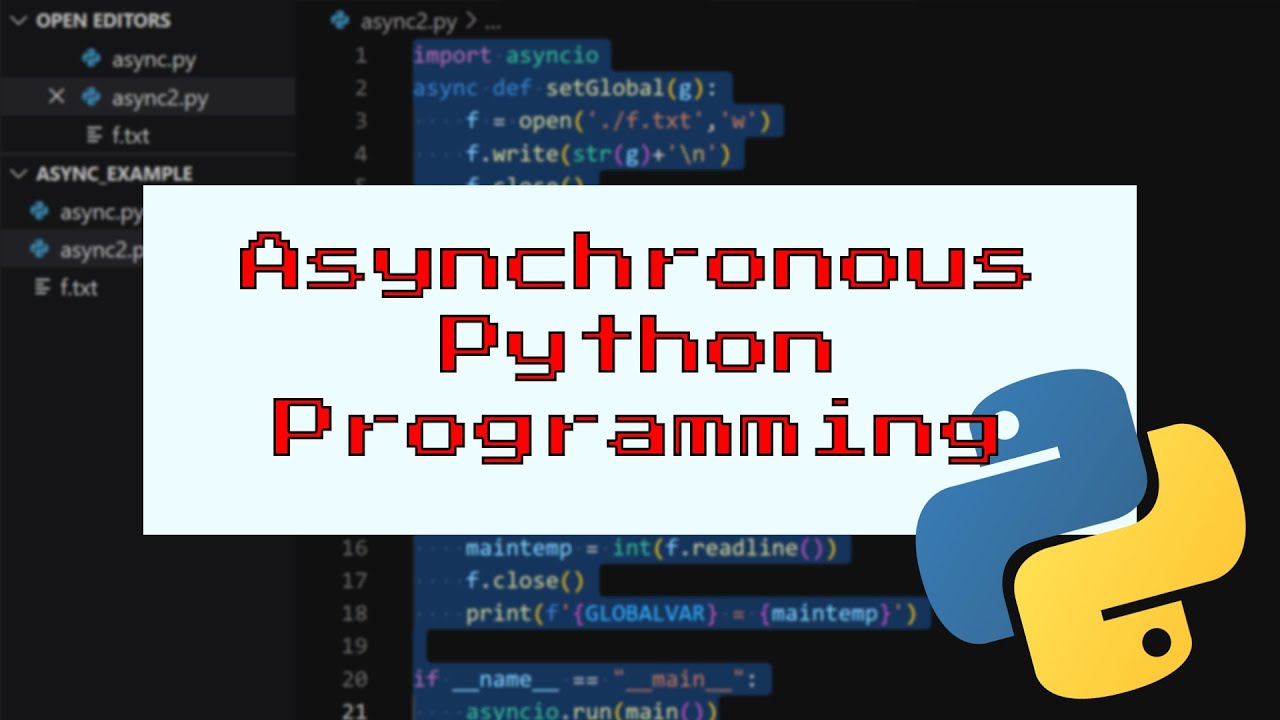 Write BLAZING FAST Python code by learning Asynchronous Programming!