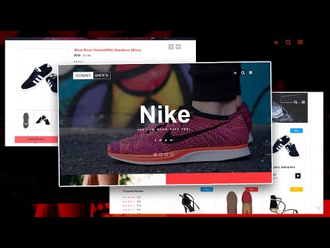 E-commerce template free download || online shopping template || Nike shoes website template