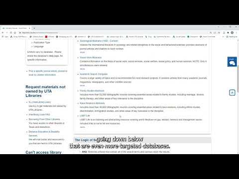 Choosing Social Work Databases | UTA Libraries