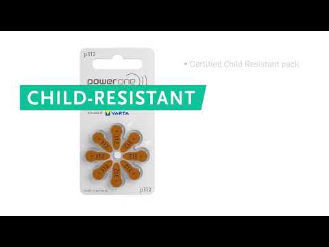 How to open Power One hearing aid batteries in child-resistant packaging