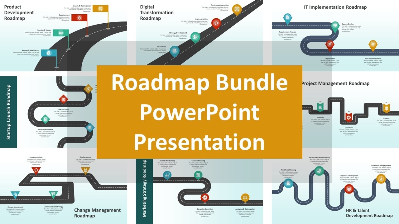 Roadmap Bundle PowerPoint Presentation | Kridha Graphics