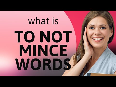 Understanding "To Not Mince Words": A Guide